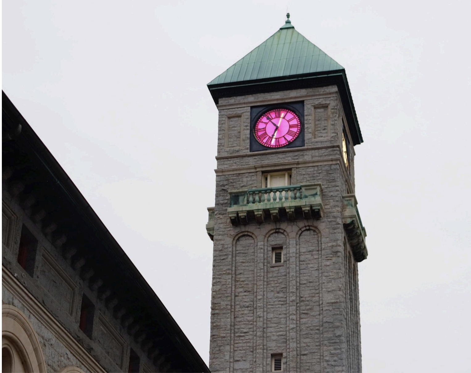 Notice a change in the MICA railroad station clock tower? – Bolton Hill